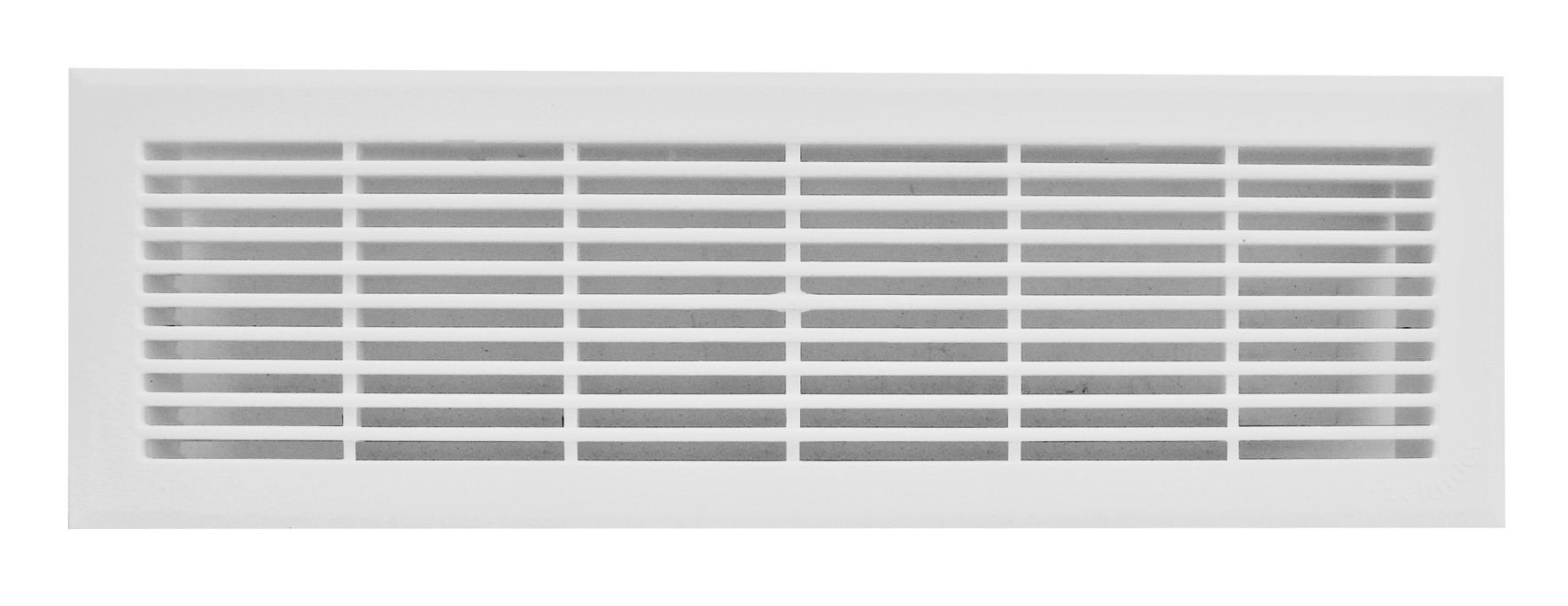 Tilluft- og avtrekksgitter i hvit plast, 330×110 mm | Exvent AS
